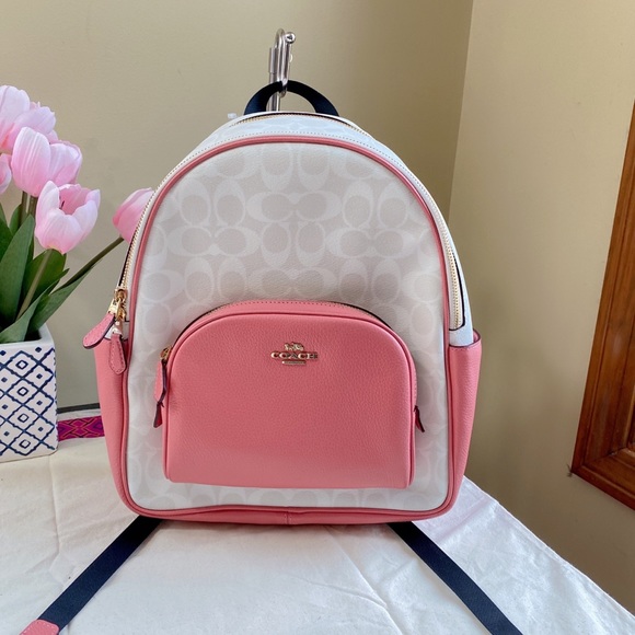 Coach | Bags | Coach Court Medium Backpack In Signature Canvas | Poshmark